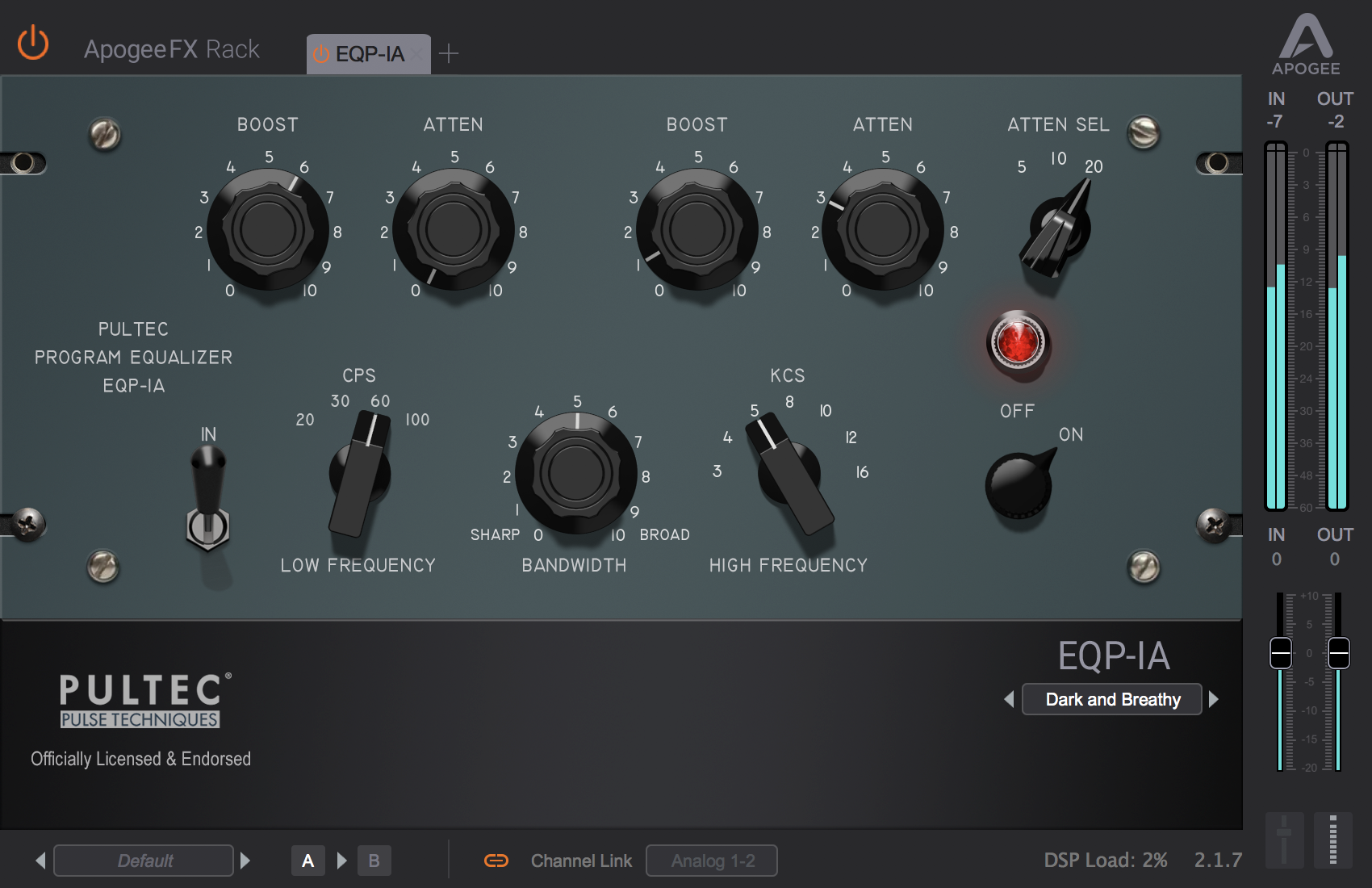 Apogee Pultec EQP-1A